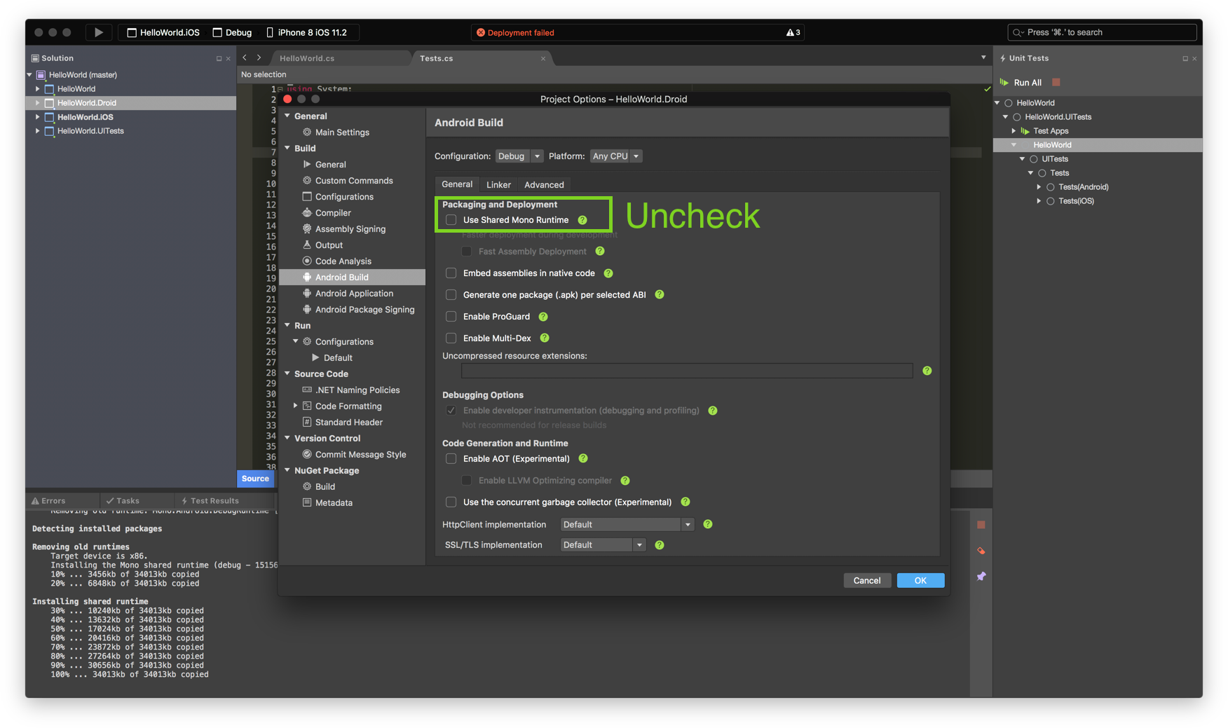 Creating Ui Tests For Xamarinforms