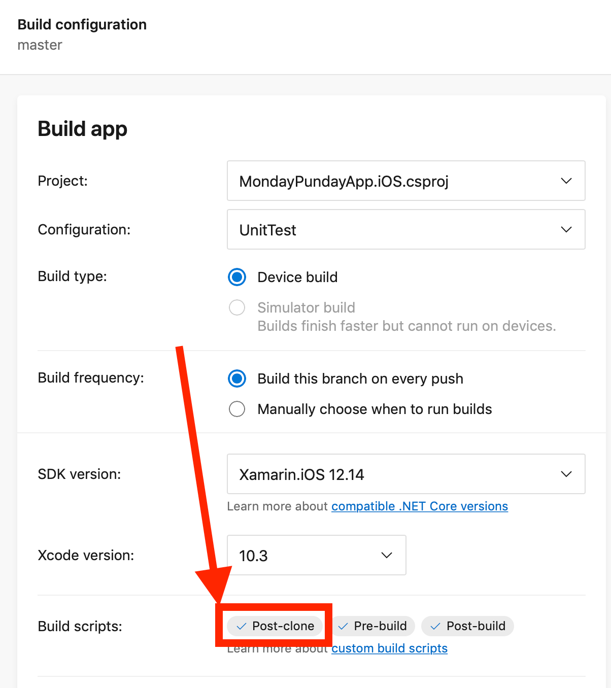 Using Preview Versions of .NET Core with App Center Build
